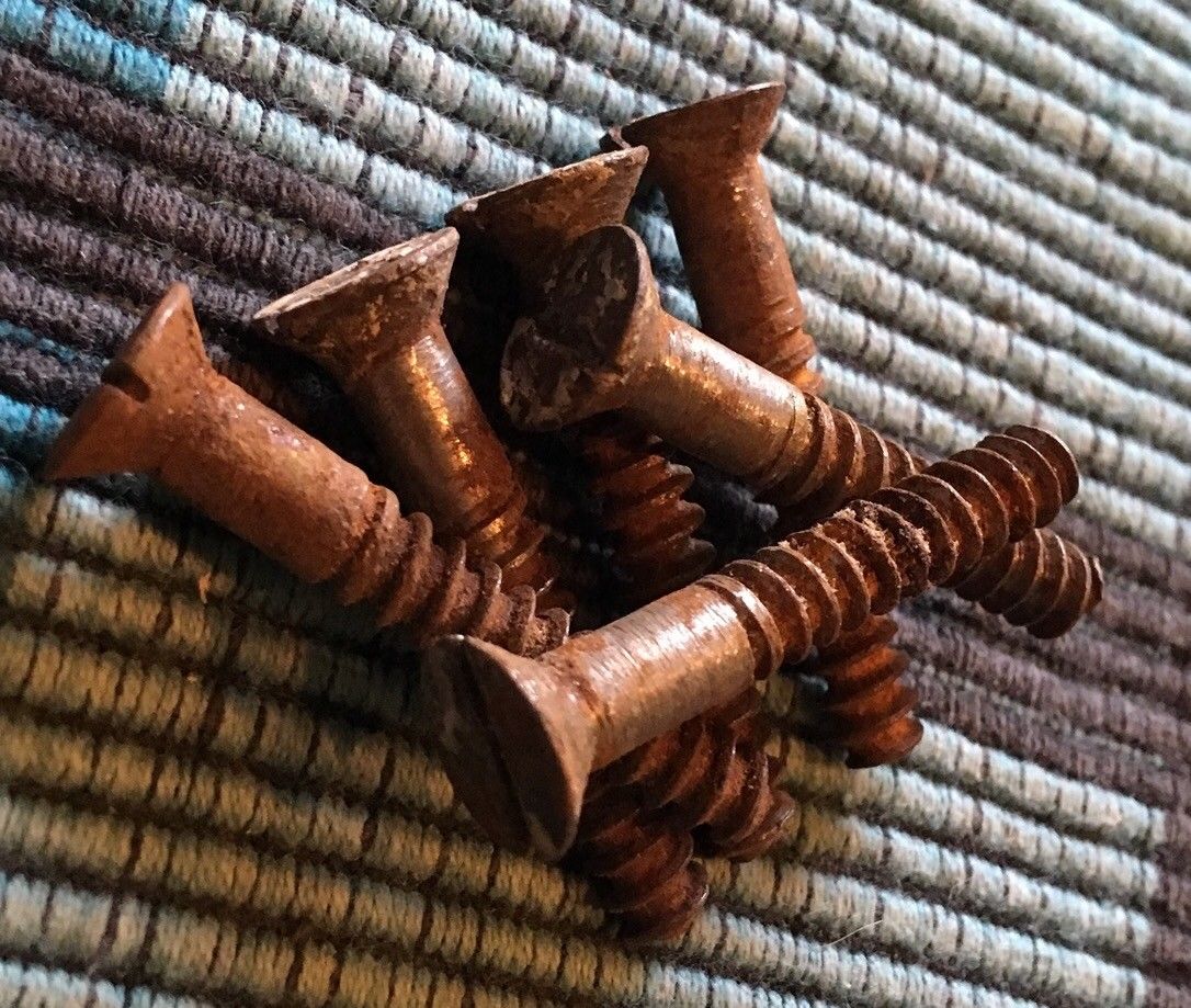EARLY 18TH. CENTURY HAND MADE 1 1/ 2 INCH BLUNT END SCREWS HARD TO FIND ...