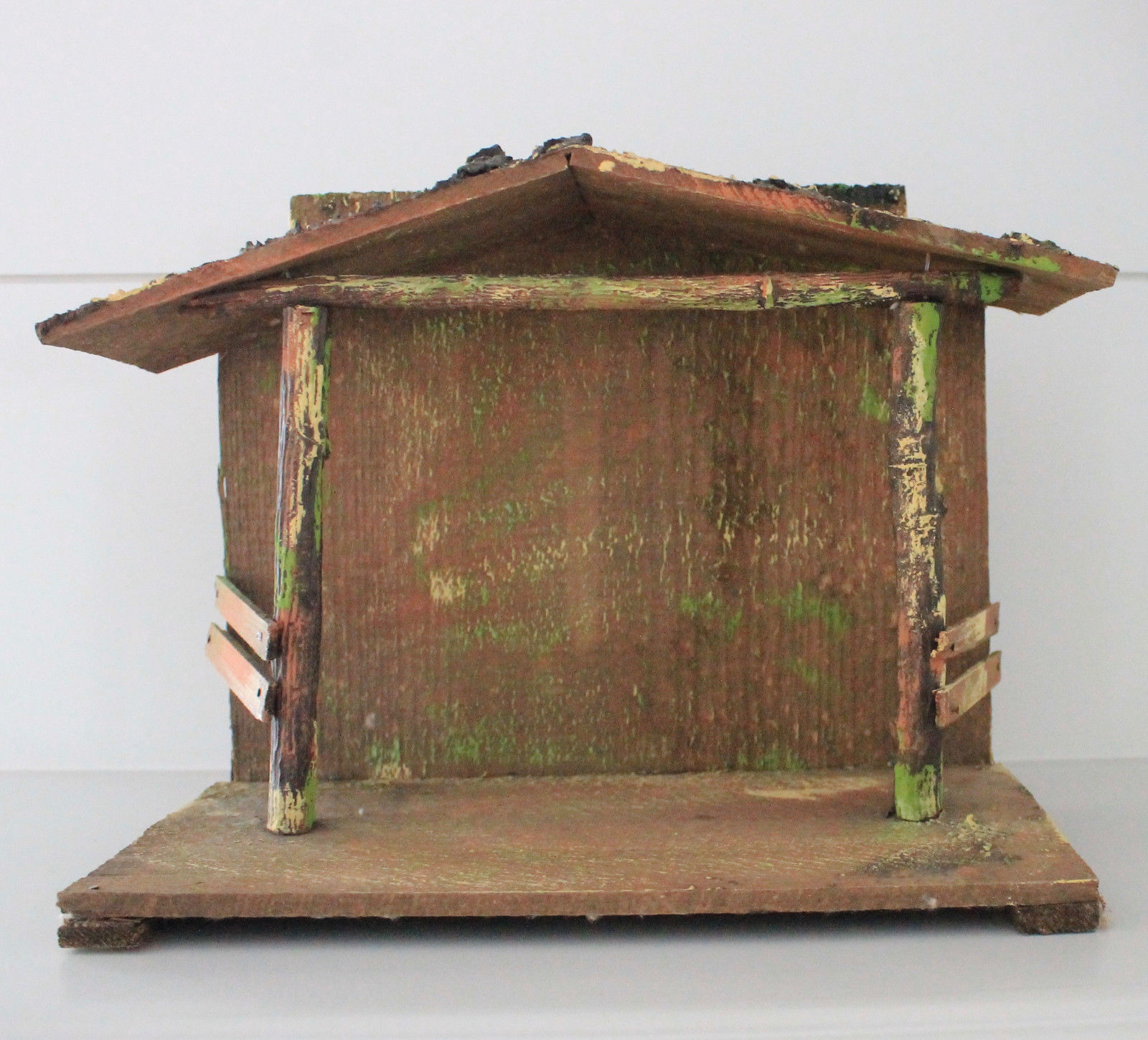 Vintage German Wood Creche Smaller 8" by 9" Christmas Nativity Putz ...