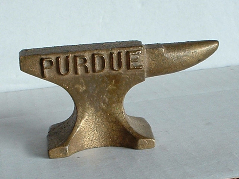 MINIATURE PURDUE ANVIL 1.5 INCH TALL 3 INCHES LONG BLACKSMITH ANVIL ...
