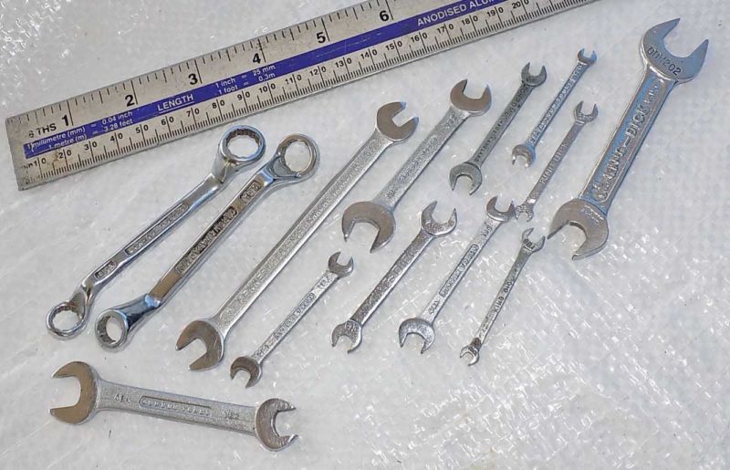 Vintage Selection of Small Size BA Spanners by KING DICK, GORDON et al ...