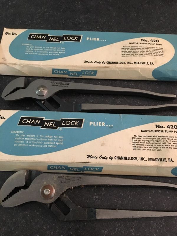 vintage Channel Lock Pliers 420 With Boxes -- Antique Price Guide ...