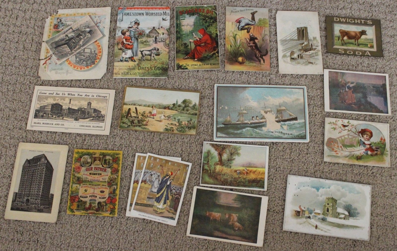 18 Vintage Trade Cards For Different Items -- Antique Price Guide ...
