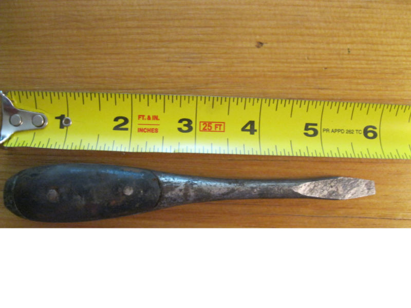 ANTIQUE SPLIT WOOD HANDLE 6" SCREWDRIVER HAND TOOL -- Antique Price ...