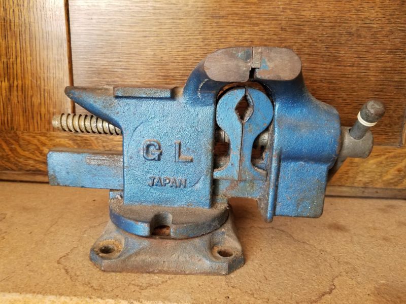 Vintage GL Japan Swivel Bench Vise w/Anvil and hard to find pipe ...