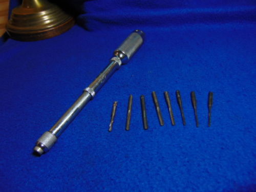 Vtg STANLEY Yankee No. 41Y Push Drill "BELL SYSTEM-B" Stamped 8 Bits ...