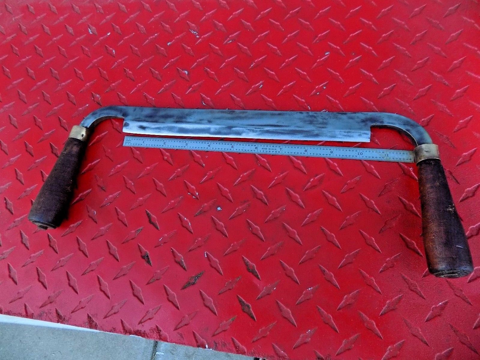 Vintage Draw Knife 10'''' Blade Log Peeler Wood Carving Timber Very ...