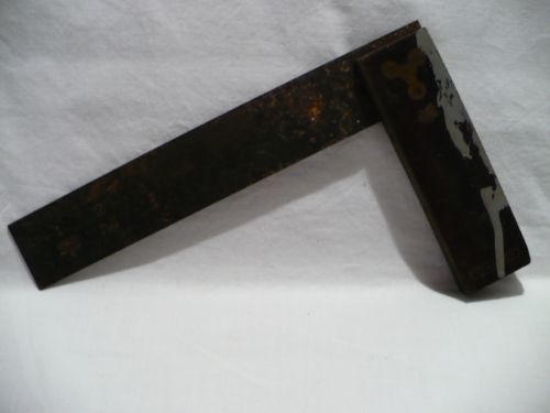 Vintage STANLEY 8" No. 20 Carpenters Square Tool Rose Brass Inlays wood ...