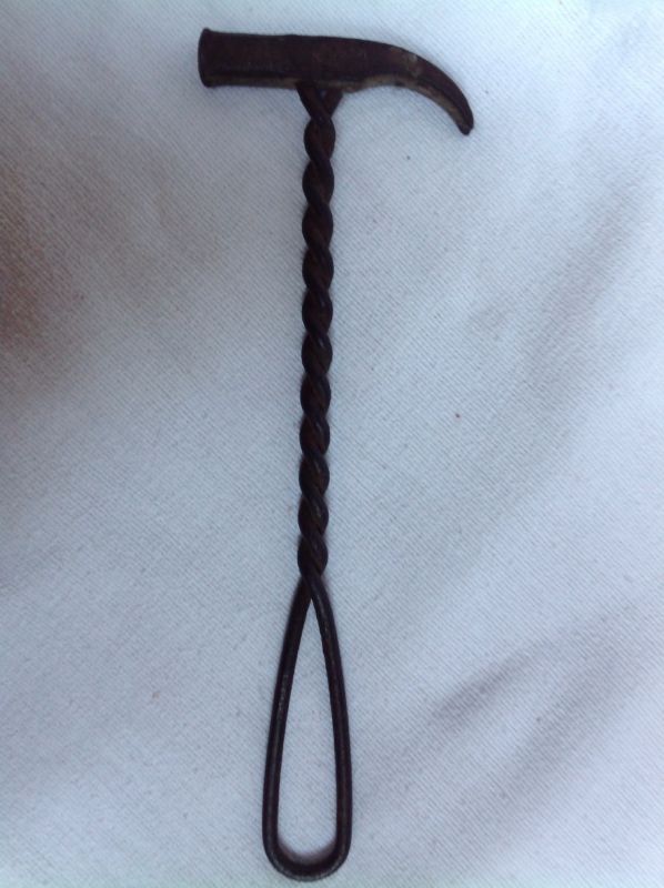 Vintage Primitive Hammer - very different twisted metal handle-See ...