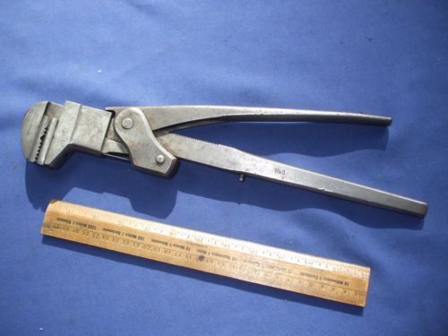 Wakefield Wrench Co.,Pat.1891-Unusual 16" Forged Quick-Adjust Pipe ...