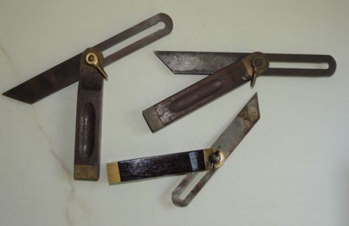 Vintage Sliding T Bevel Squares / two STANLEY one generic -- Antique ...