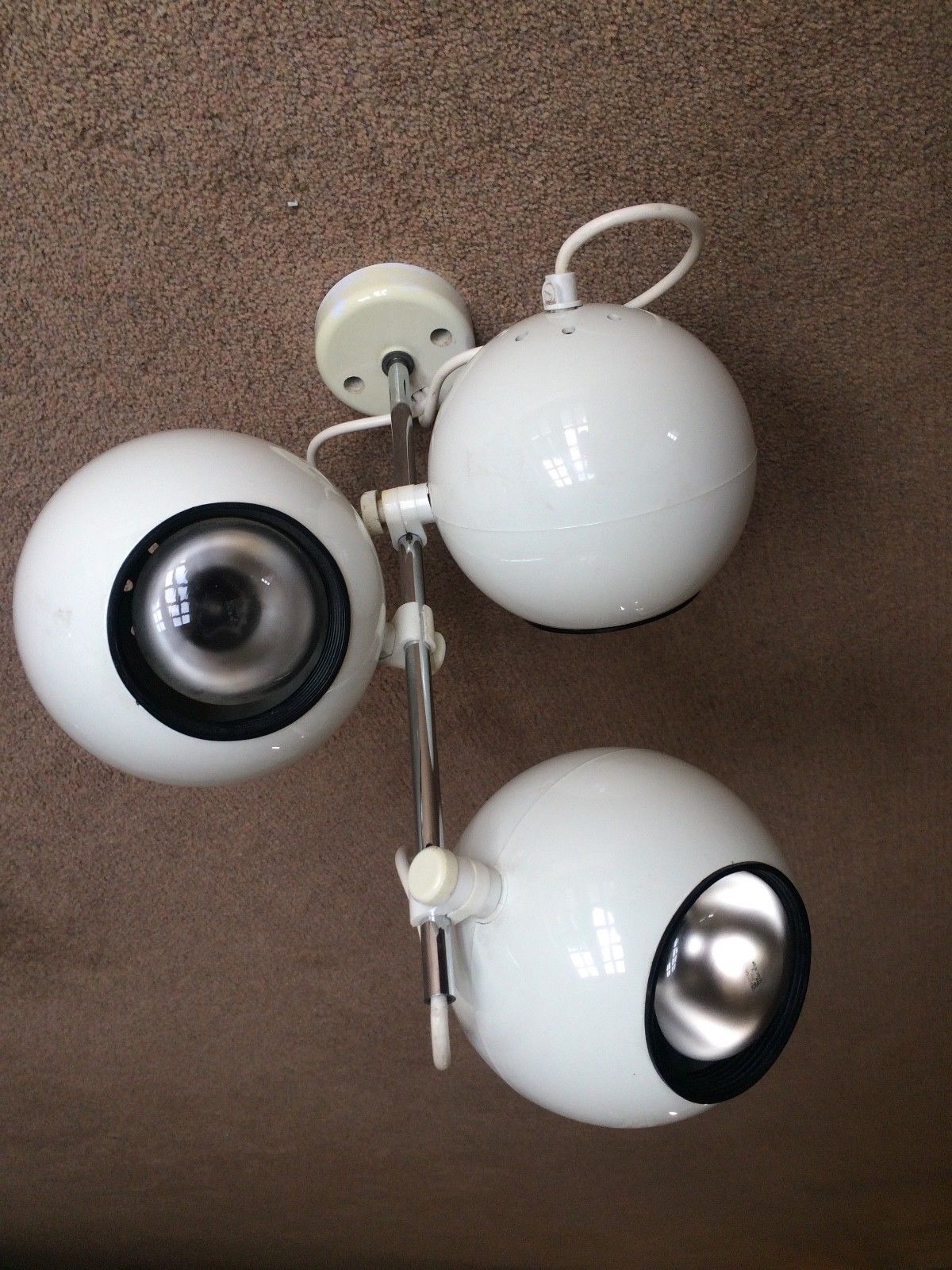 60-70''s vintage triple pendant eyeball light -- Antique Price Guide ...