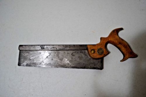 Vintage Jackson Warranted Cast Steel Back Saw Tenon Miter Saw 10" Blade ...