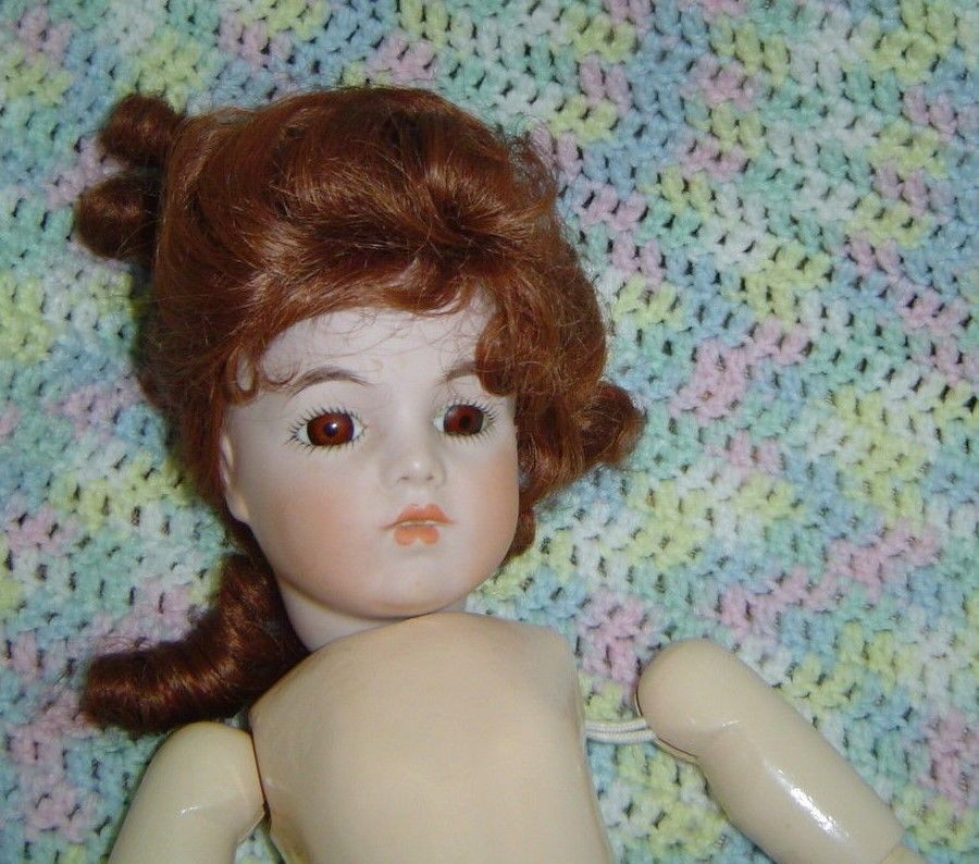 French Bru Jne 9 Antique Reproduction Doll 18 Comes With Clothes Needs