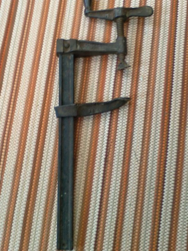 antique/vintage heavy duty industrial cast iron bar clamp 16" deep ...