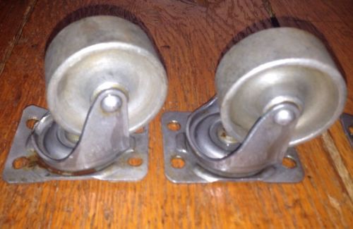 4 Vintage Cast Iron Bassick Swivel Industrial Casters Steampunk Made In ...