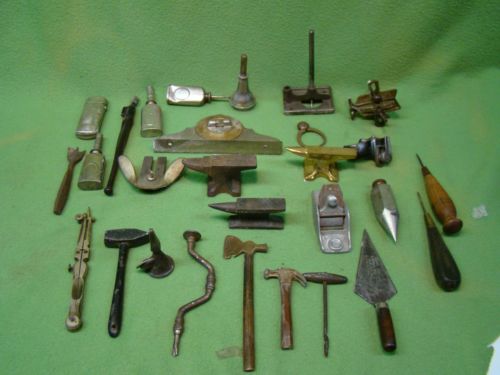 large lot of antique tools vintage miniature woodworking tools ...