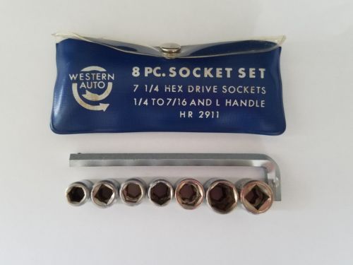 Vintage WESTERN AUTO 8pc. Socket set -- Antique Price Guide Details Page