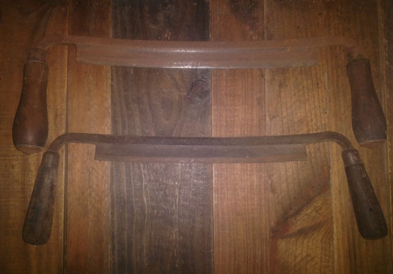 Lot of 2 Antique Vintage Saw 2 Handles Two Man 8" Inch Small -- Antique ...