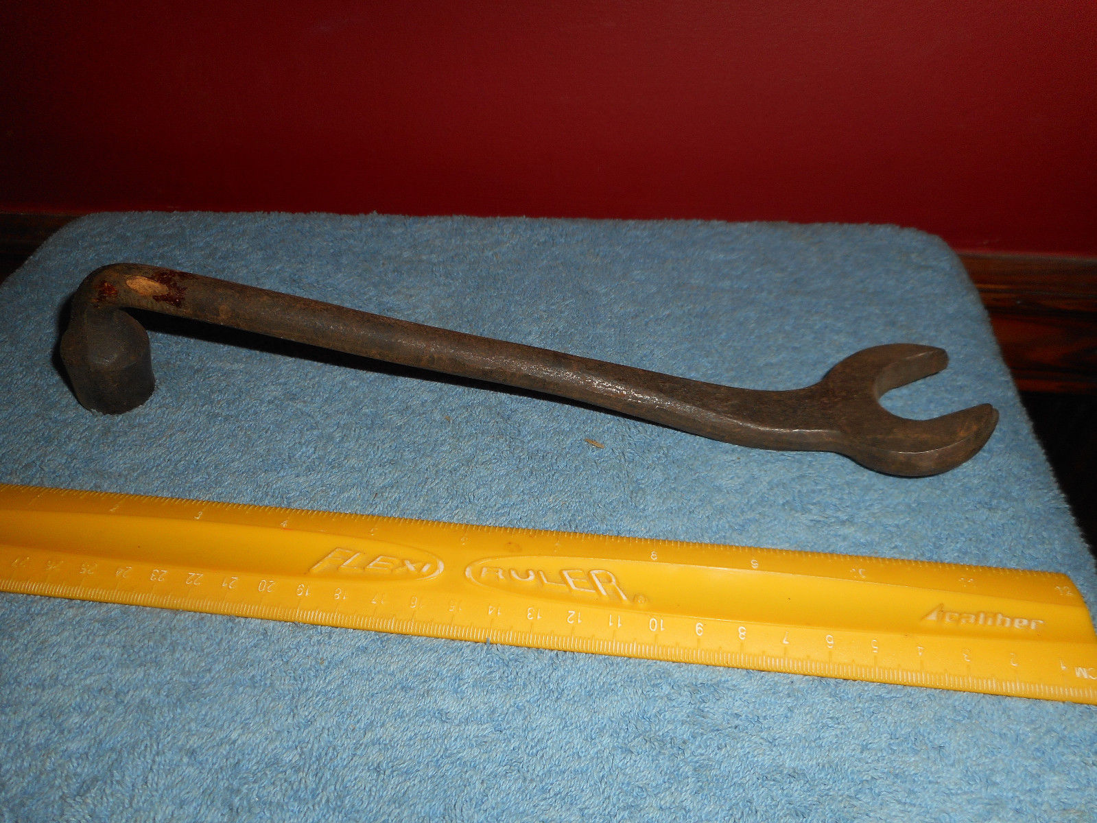 ANTIQUE FORD MODEL T-5893 OPEN END SOCKET WRENCH COMBO TOOL FORD SCRIPT ...
