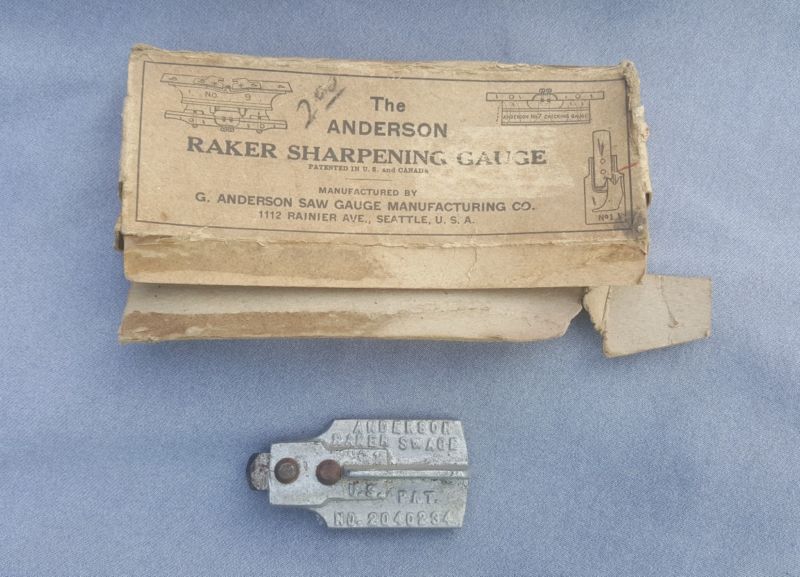 Anderson Seattle No 1 Raker Swage Crosscut Saw Filer Logger Logging AS ...