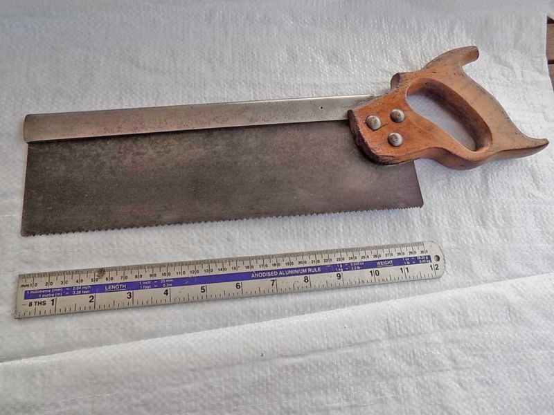 Vintage 12" Steel Back Tenon Saw No:25 by W TYZACK SONS & TURNER Old ...