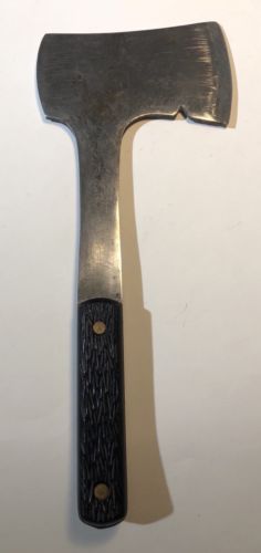 Vintage Hatchet Camp Axe 10" Thin Heavy Duty Steel Solid Blade Bakelite ...