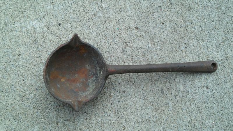 Cast Iron Lead Smelting Ladle jumbo no 4 black smithing Sinker making ...