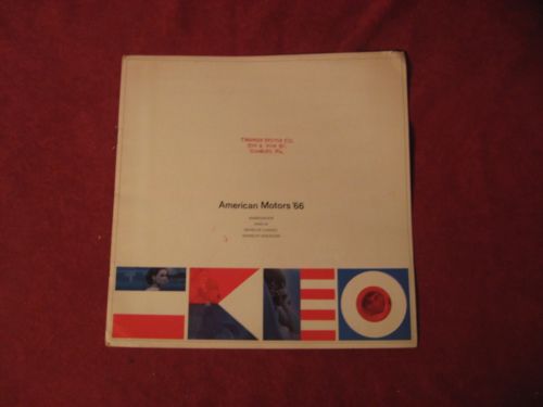 1966 Nash AMC Rambler Original Factory Showroom Dealership Salesman ...