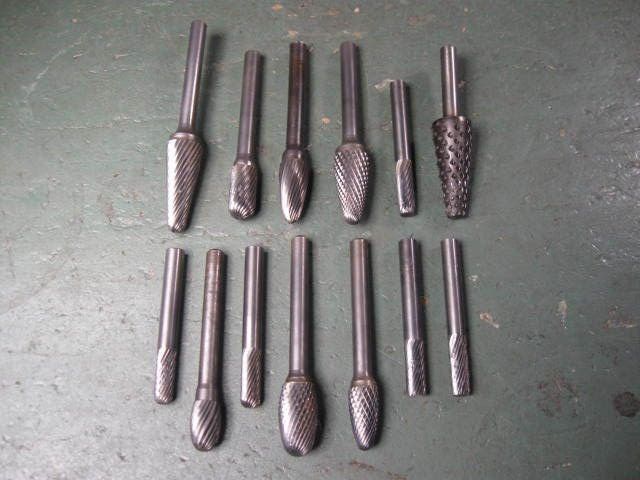 OLD USED MACHINING TOOLS MACHINIST BURRS DEBURRING CARBIDE PAIR 3 DAY ...