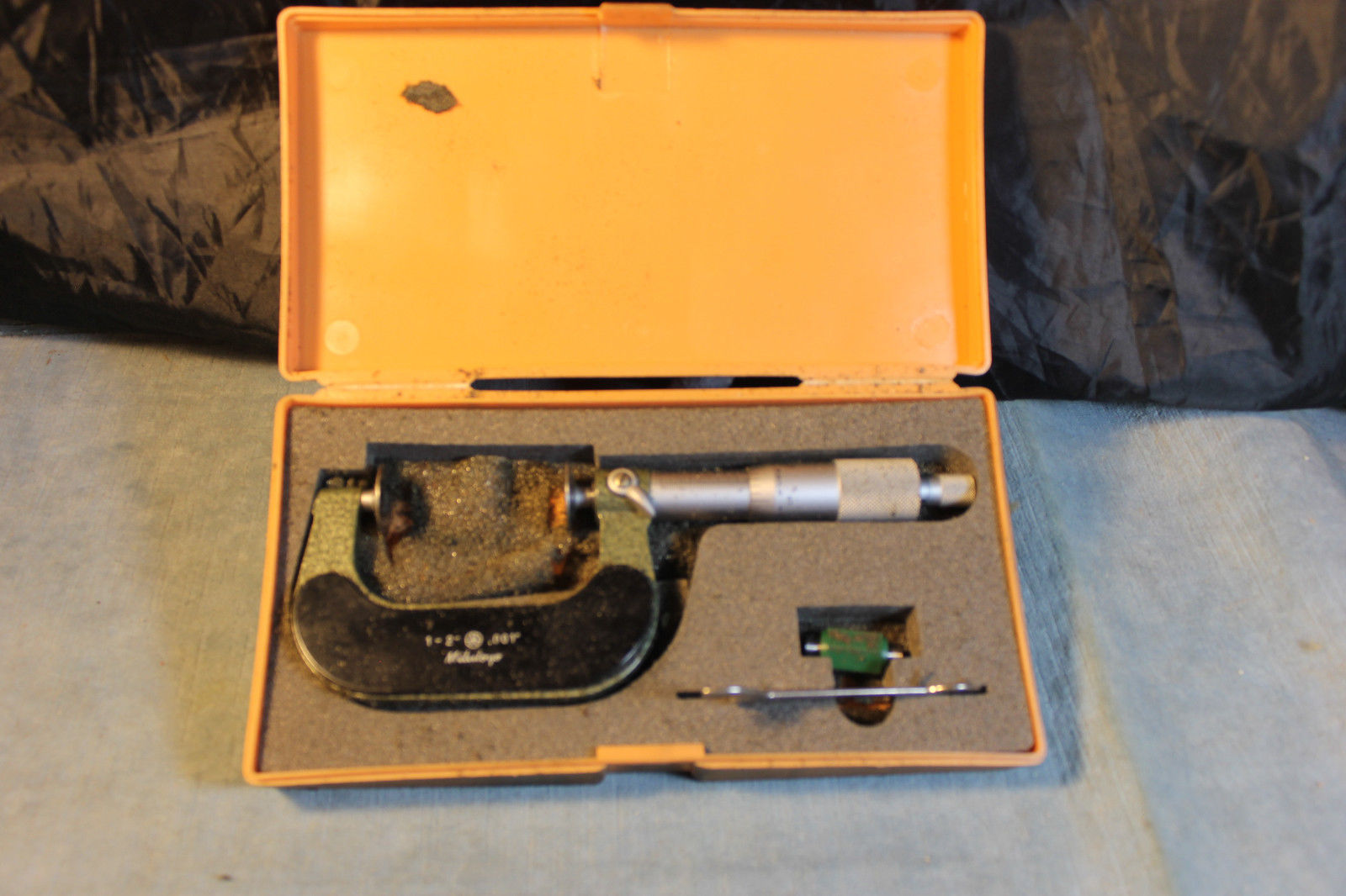 VINTAGE MITUTOYO 1-2" .001" CLAMP GRADUATION MICROMETER MACHINIST ...