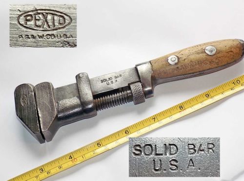 Antique & Rare PEXTO, USA 8" Adjustable Wagon Wrench vgc Old Tool ...