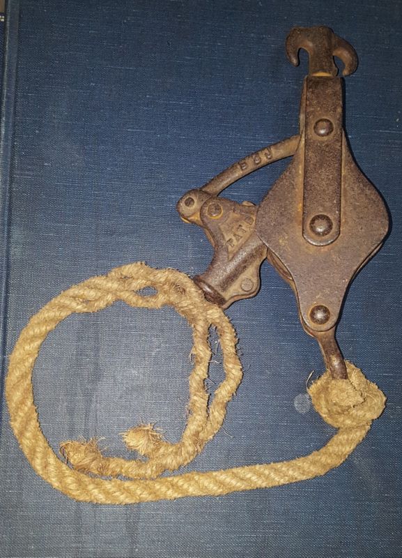 Vintage Double Pulley with Rope Brake Barn -- Antique Price Guide ...