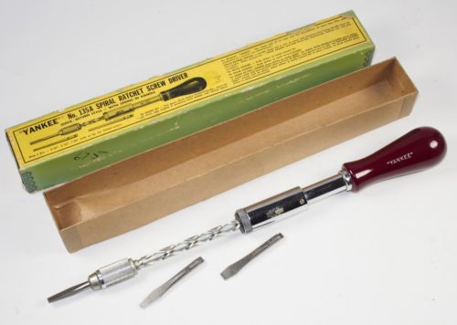 Vintage Stanley Yankee No. 135A Spiral Ratchet Screwdriver w/ Box, 3 ...