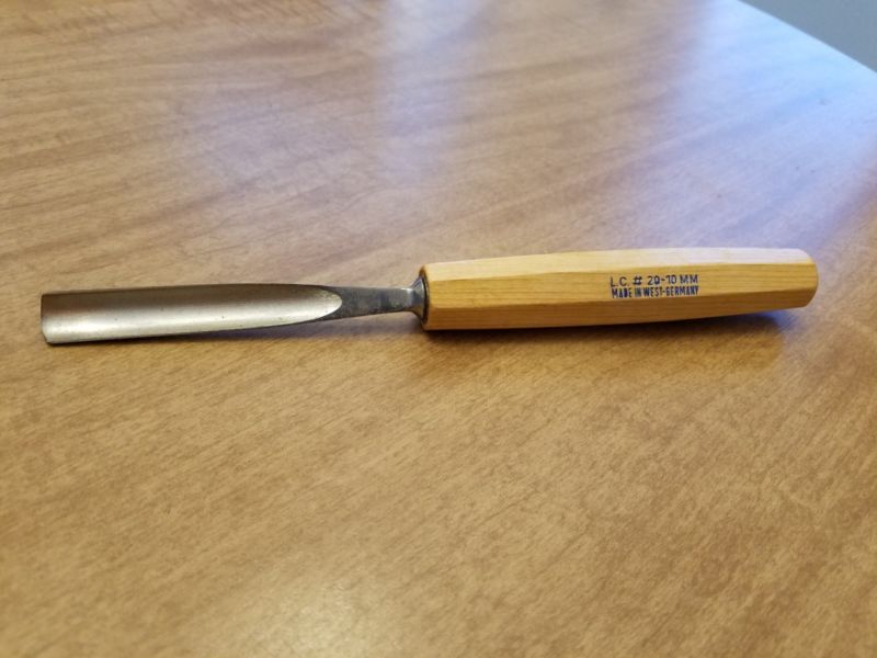 VINTAGE L.C. #20-10 MM BENT GOUGE WOOD CARVING WOOD CHISEL WEST GERMANY ...