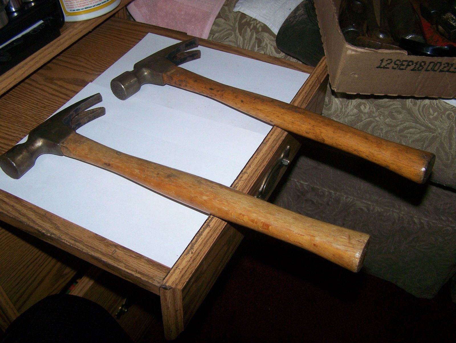 VINTAGE RIPPING HAMMER TWO 20 OZ RIP HAMMERS GOOD HANDLES 16 IN. LONG RIP HAMMER -- Antique ...