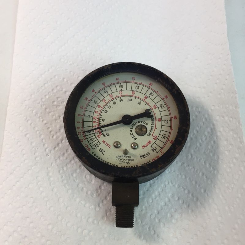 Vintage Antique Jas. P. Marsh Chicago Pressure Meter Gauge Steampunk ...