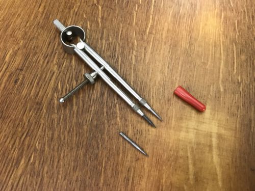 Minty Vintage Starrett Round Leg No. 596 Pencil Divider Machinist ...