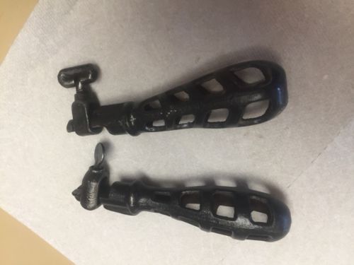 2 Vintage Made In The USA~Cast Iron~ File Handle~Tool Clamp Holder ...
