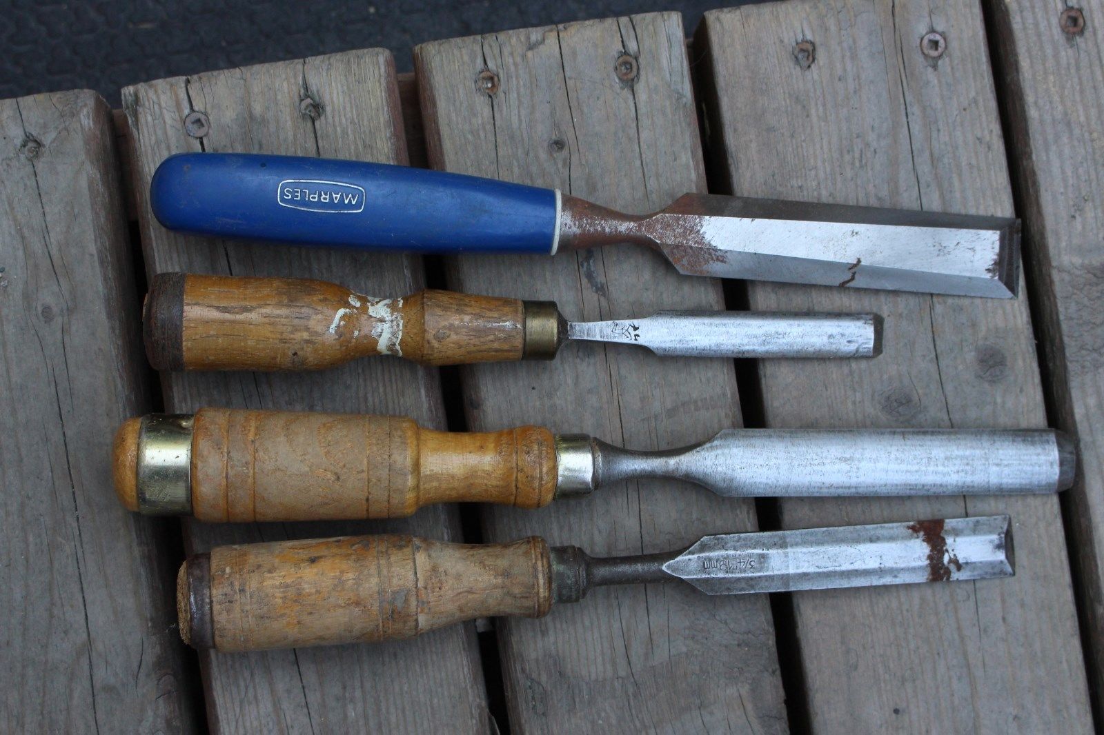 A2- ANTIQUE VINTAGE SWEDISH WOOD CHISEL SWEDEN LOT ERIK ANTON BERG ...