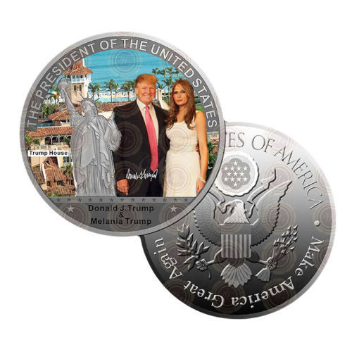 American 45th President Donald Trump First Lady White House Coin ...