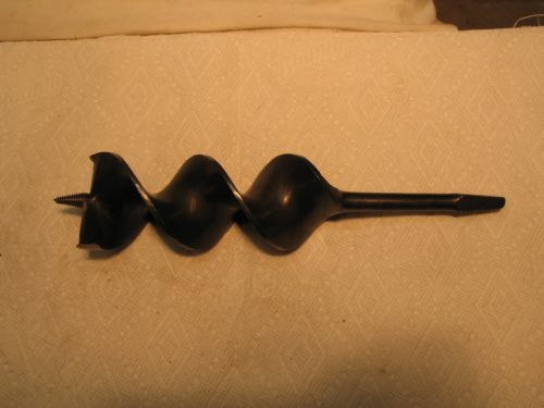 VINTAGE JT PUGH 2 1/2" BARN BEAM BORING MACHINE AUGER BIT -- Antique ...