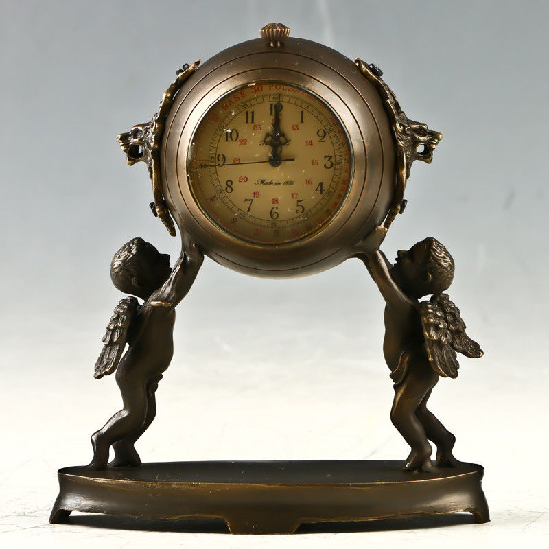 European Exquisite Brass Classical Mechanical The Angel Clock GL1111 ...