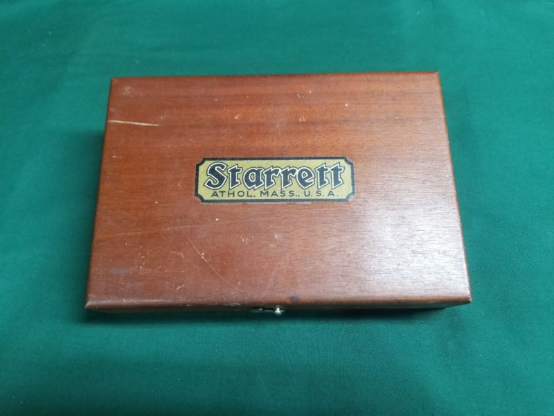 Vintage L.S. STARRETT MACHINIST Tool Original Wood Box ONLY -- Antique ...