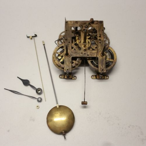 American antique Ansonia clock movement, pendulum and hands. For ...