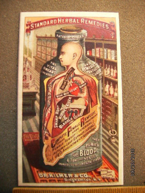 DR KILMER BINGHAMTON NY COPY OF LABEL FOUND IN SWAMP ROOT MAGAZINE ...
