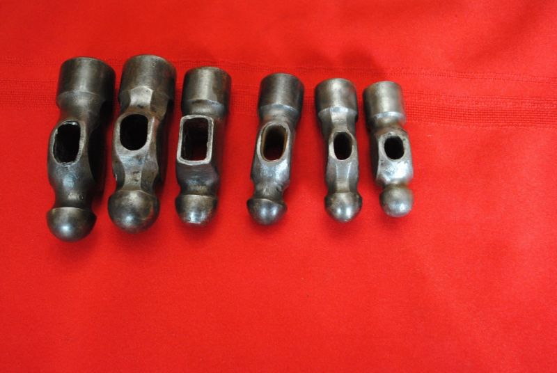 6-Vintage Blacksmith Machinist Hammer Heads, Blue-Point,Craftsman, Old ...