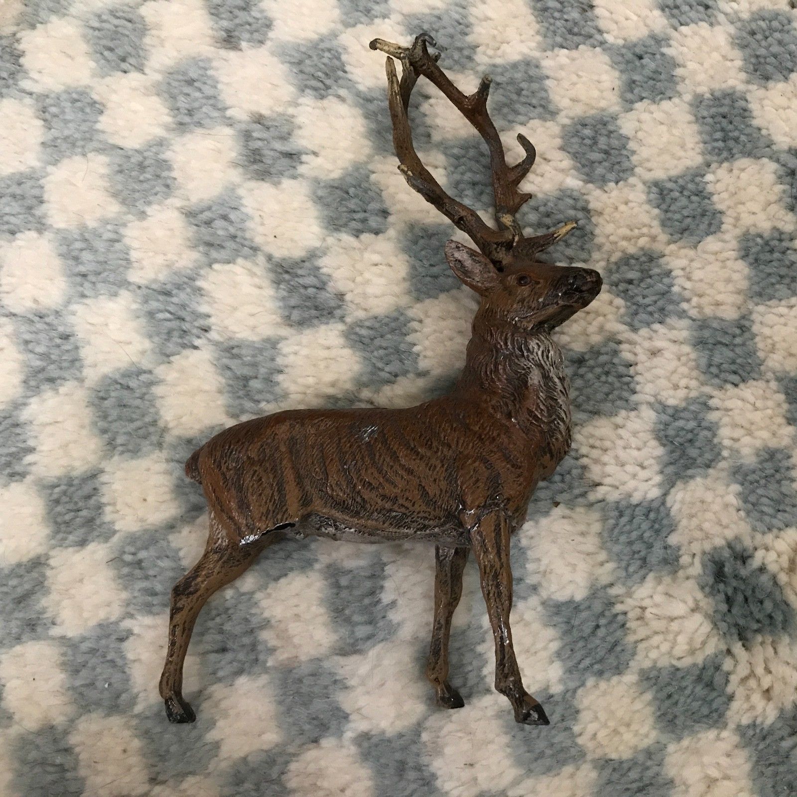 Old Vintage Antique 3 Legged Germany German Reindeer Pot Metal Stag ...