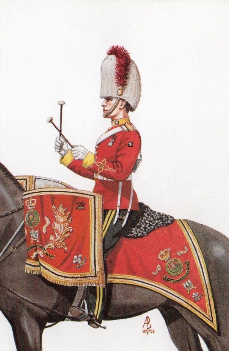REPRO postcard: DRUM HORSE ROYAL SCOTS DRAGOON GUARDS -- Antique Price ...