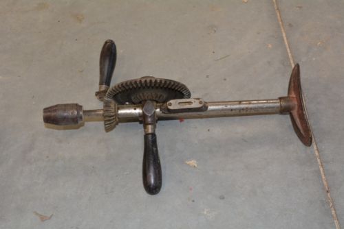 Vintage Millers Falls Breast Shoulder Hand Crank Drill Wood Working ...