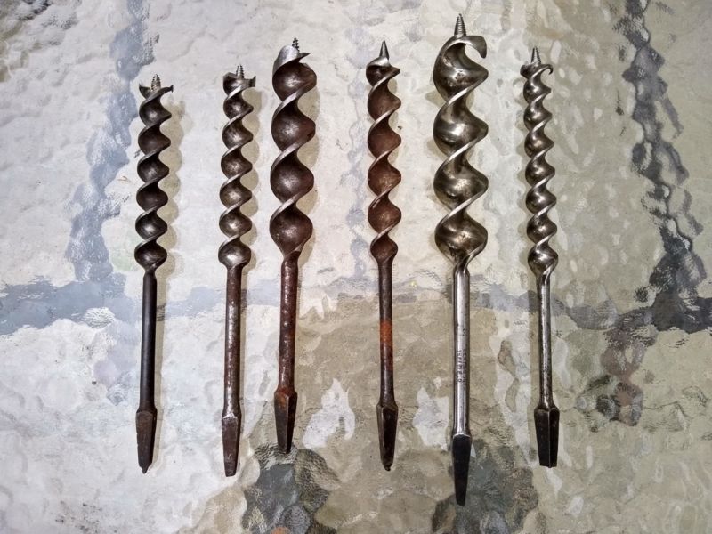 Vintage Auger Drill Brace Bits Set of Six Good Condition -- Antique ...